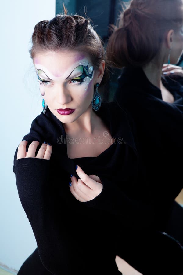 Face art stock photo. Image of look, cosmetics, beauty - 22448078