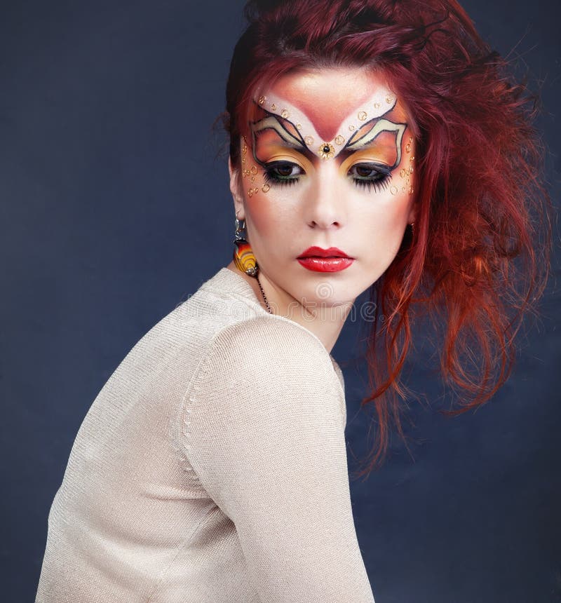 Face art stock photo. Image of eyelashes, human, eyebrow - 22616782