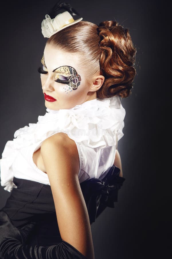 Face art stock photo. Image of makeup, posing, eyeshadow - 22981268