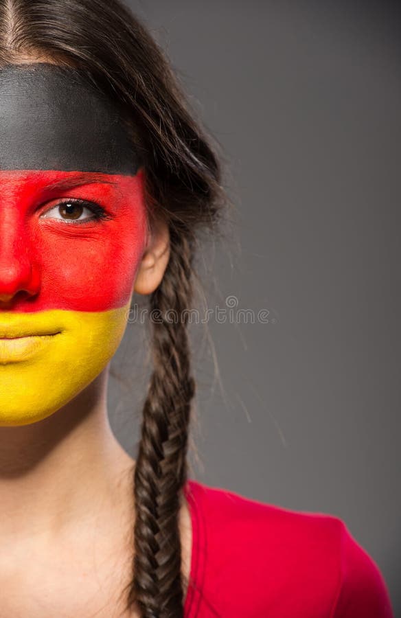 Face art. Flags. stock image. Image of female, face, painted - 47511113