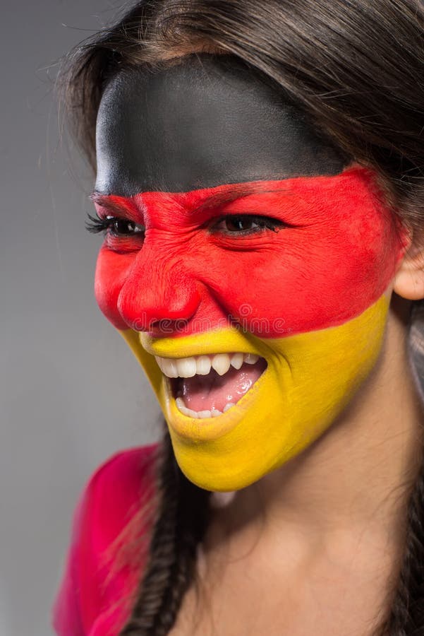Face art. Flags. stock image. Image of flags, black, germany - 47511173