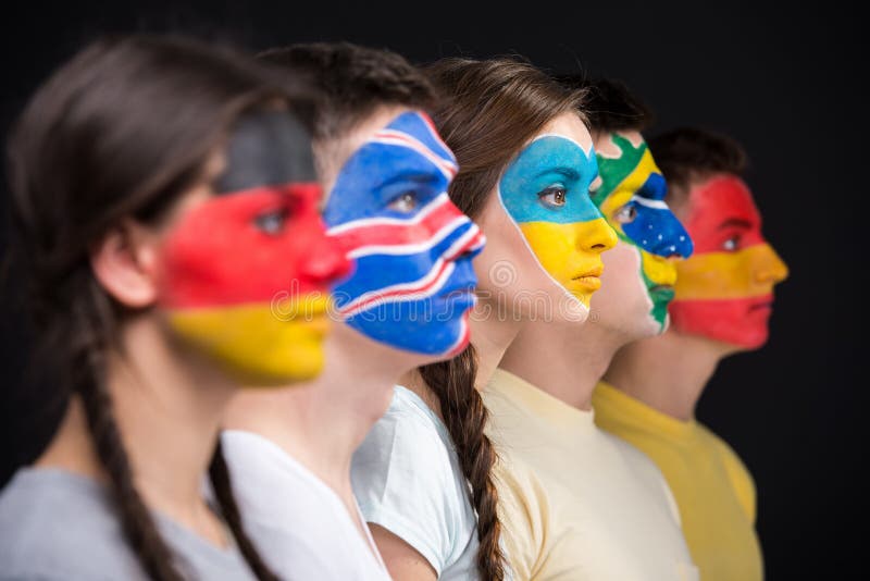 Face art. Flags. stock image. Image of europe, artistic - 47511687