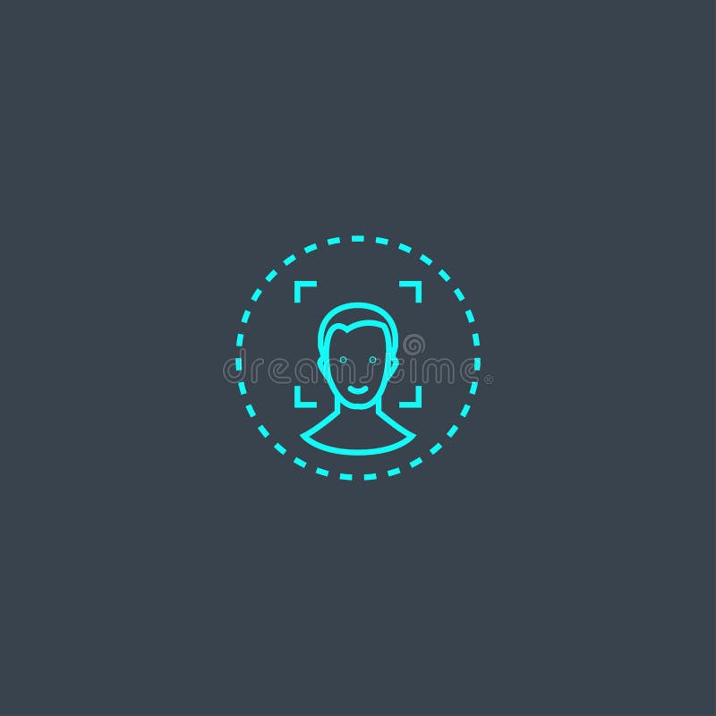 Face Authentication Icon From Authentication Collection Simple Line