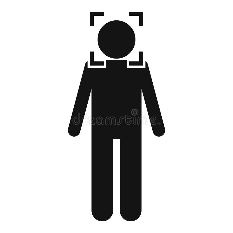 Face Authentication Icon, Simple Style Stock Vector - Illustration of ...