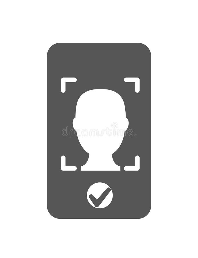 Face Authorization Line Icon Stock Vector - Illustration of human ...