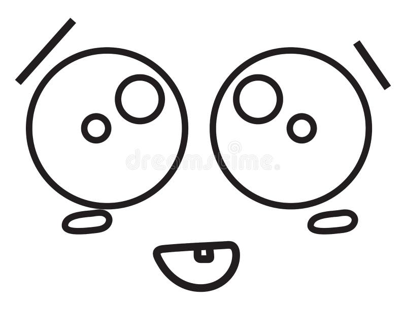 Face in awe, icon icon stock vector. Illustration of surprised - 259788217