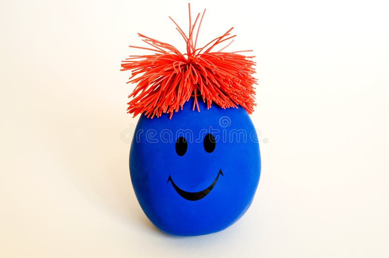 Face azul do smiley foto de stock. Imagem de sorrir, vermelho - 1839216