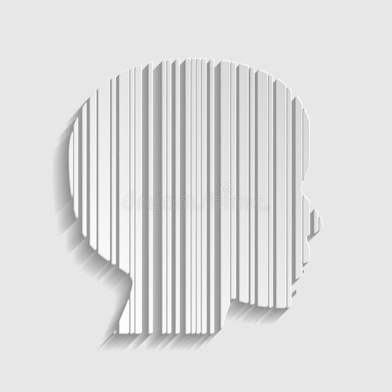 Face Barcode Sign. Paper Style Icon. Illustration Stock Illustration ...