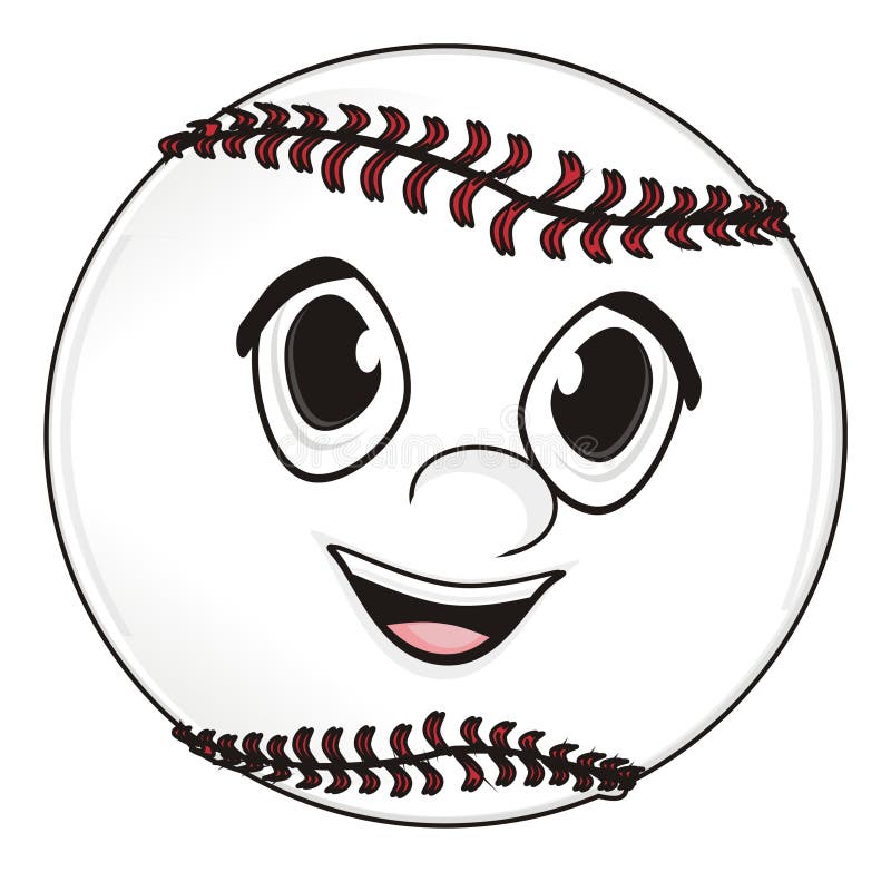 Face of Baseball Hold a Ball Stock Illustration - Illustration of cool ...