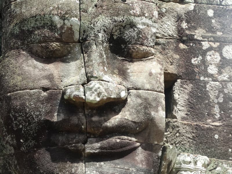 Angkor wat face stock image. Image of architecture, head - 26259705