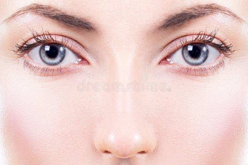 Face. Beautiful Female Eyes Stock Photo - Image of female, eyelash ...