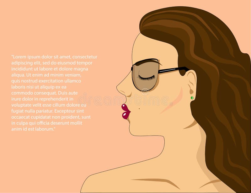 Face of a Beautiful Girl Side View Stock Vector - Illustration of girl ...