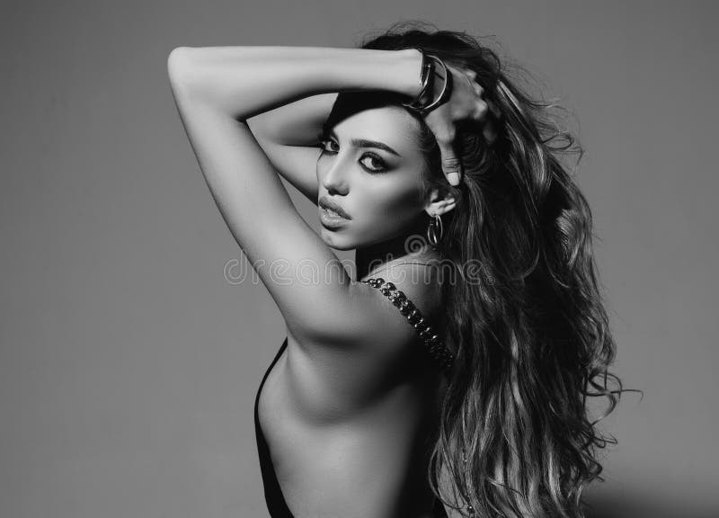 Face of the Beautiful Young Girl with Long Straight Hair, Posing in ... Face of the Beautiful Young Girl with Long Straight Hair, Posing in ...