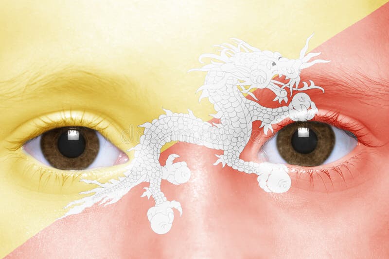 Face with bhutan flag stock photo. Image of danger, earth - 95521330