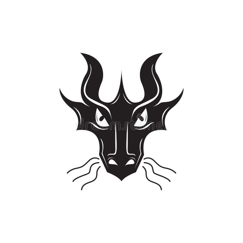 Face Black Dragon Logo Design Vector Graphic Symbol Icon Sign ...