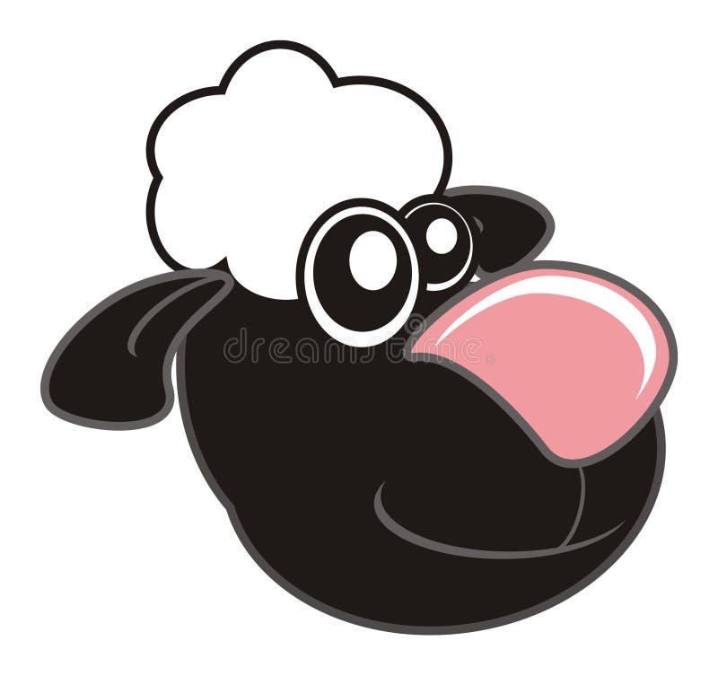 Sheep Cartoon Black Face Stock Illustrations – 962 Sheep Cartoon Black ...