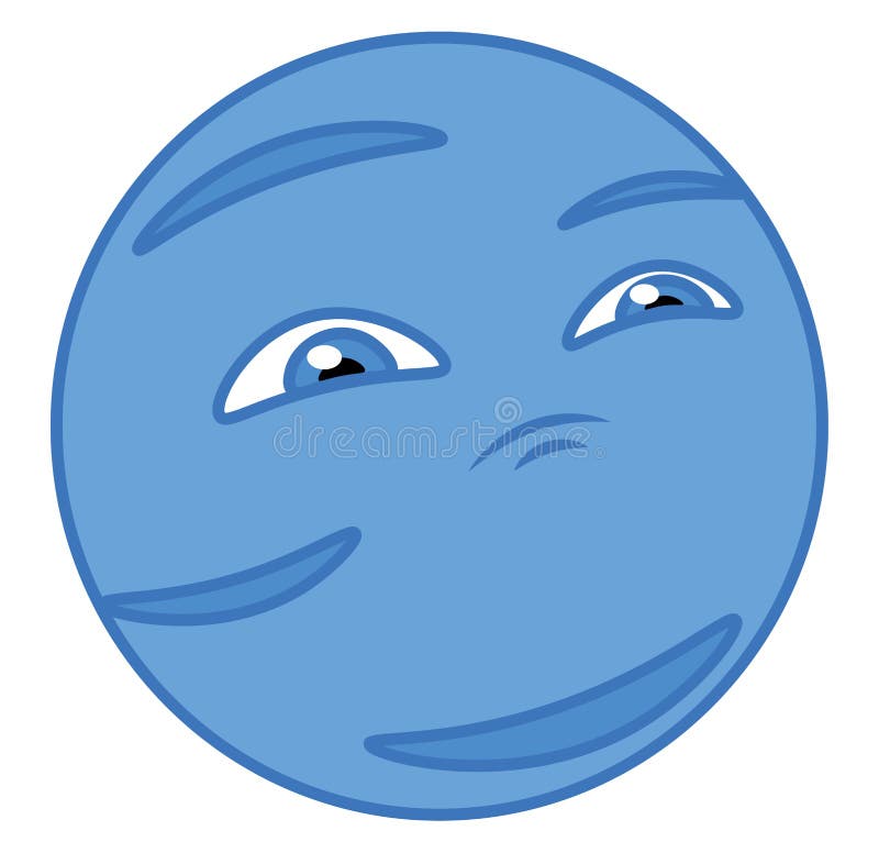 Blue Planet Neptune Vector or Color Illustration Stock Vector ...