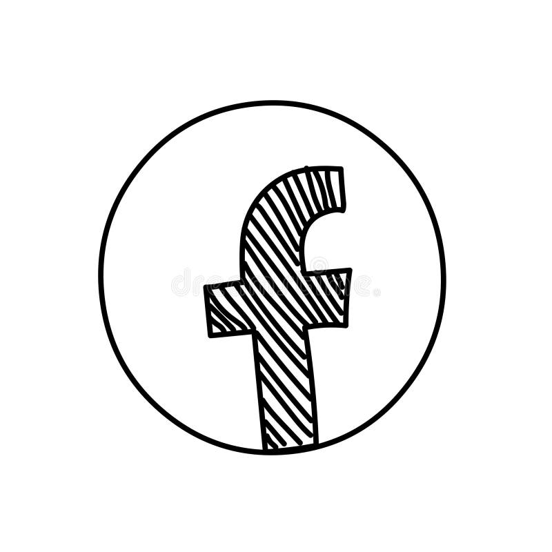 Facebook Logo Icon Doodle Art Vector Editorial Image - Illustration of ...