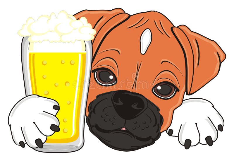 Face of boxer with drink stock illustration. Illustration of wrinkles ...