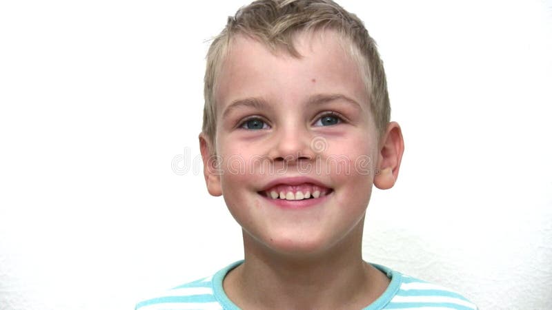 Face of Smiling Boy (focus on Him) in Cap and Stock Footage - Video of ...