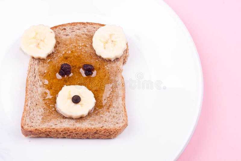 Face on Bread for Breakfast Stock Image - Image of eating, grain: 29678109