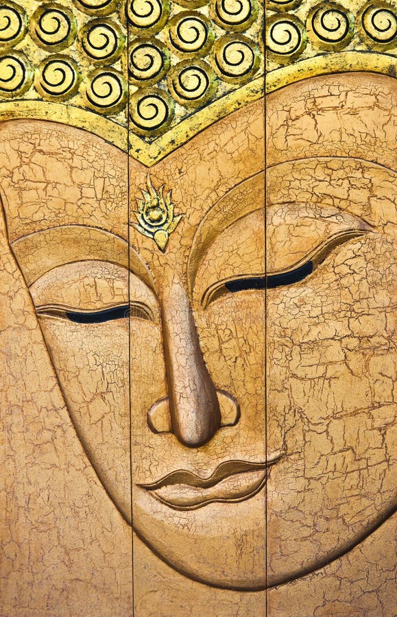 Buddha face on green stock photo. Image of feng, faith - 5950370