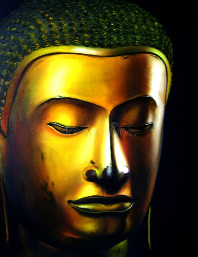 Face of Buddha Abstract Background Stock Illustration - Illustration of ...