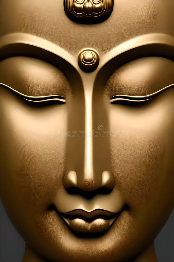 Face of Buddha stock illustration. Illustration of spirituality - 270640354