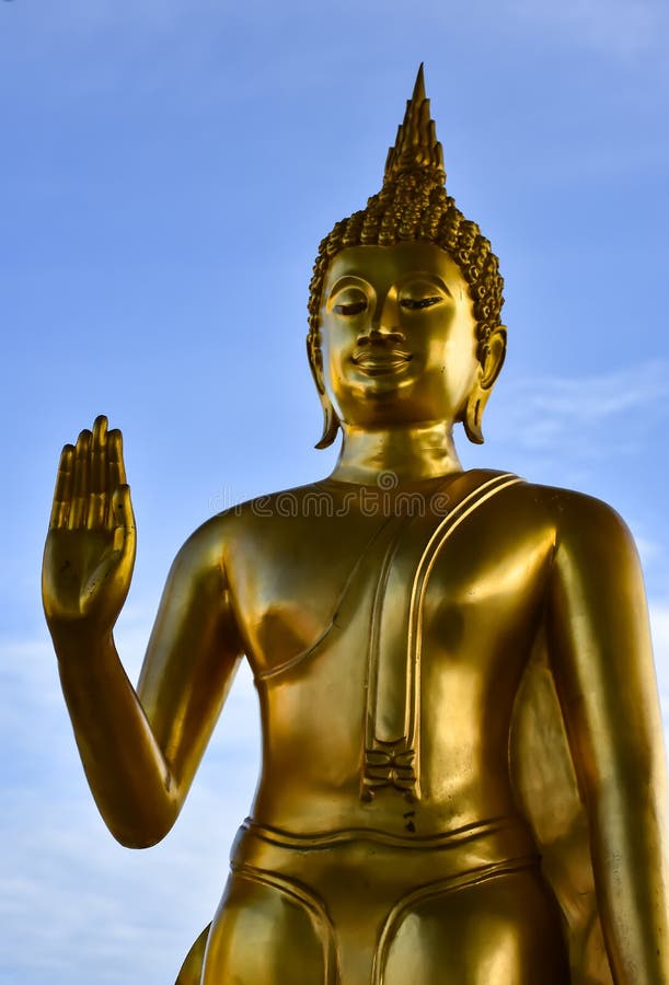 Face of buddha statue. stock image. Image of culture - 121620149