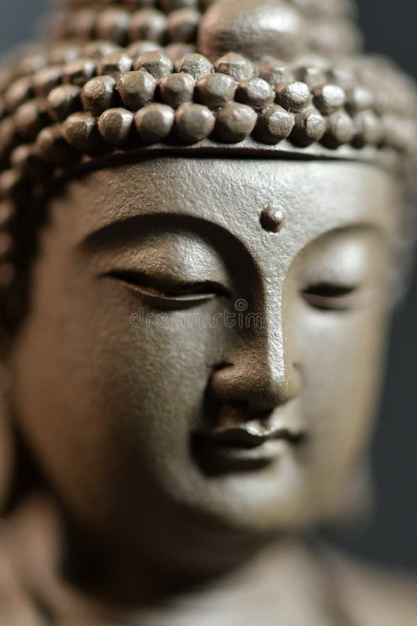 The Face of the Buddha-style Zen on Natural Background Stock Photo ...