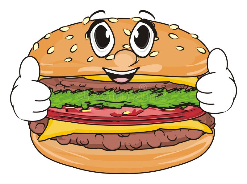 Burger Face Clip Art