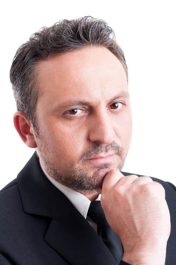 Beautiful Business Woman with Serious Expression on Face Stock Image ...