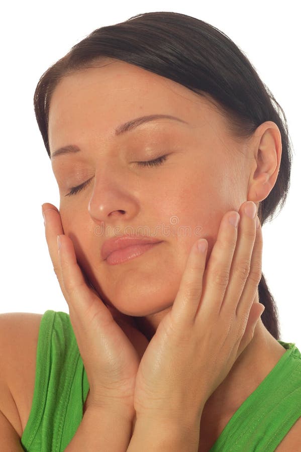 Woman Scratch Face with Skin Rash Stock Photo - Image of face, asian ...