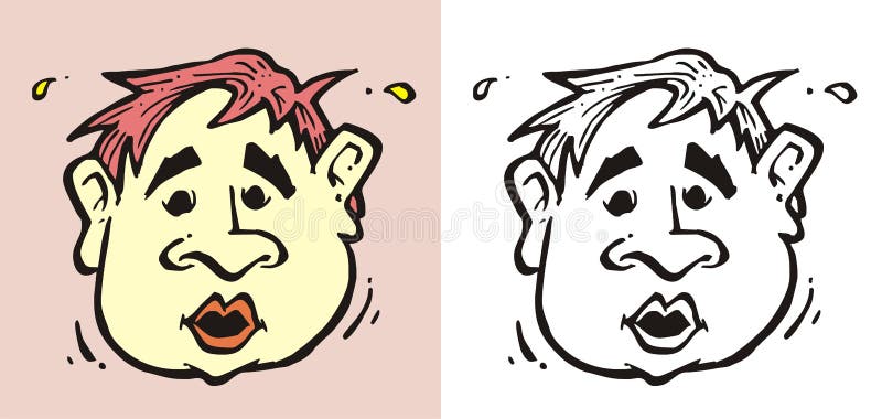 Face cartoon 1 wow stock illustration. Illustration of clipart - 89499132