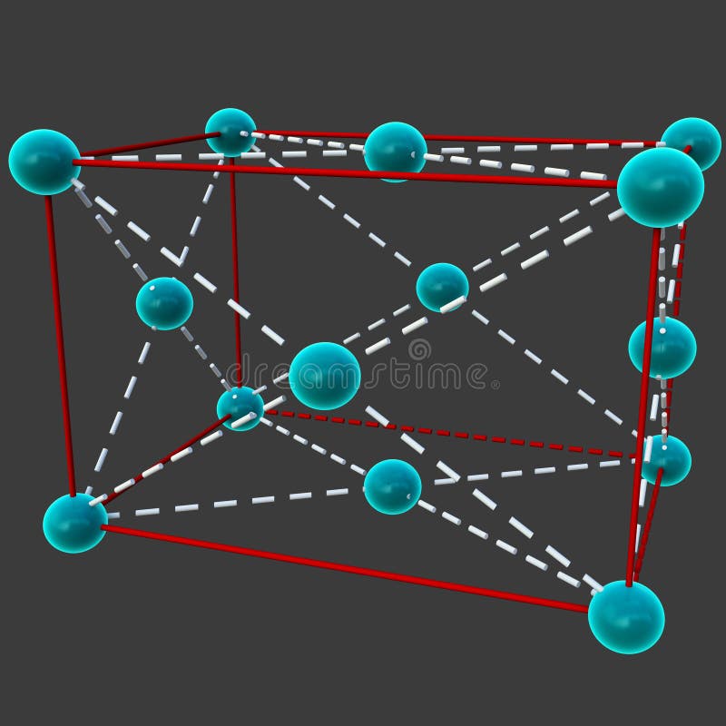 Face-Centered Cubic (FCC) Unit Cell Stock Illustration - Illustration ...