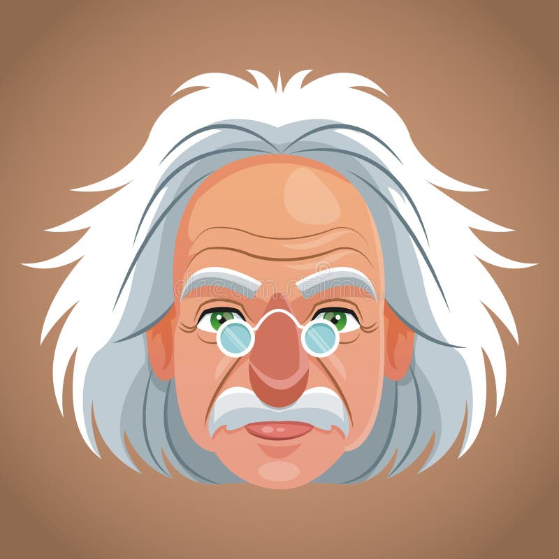 Character with Scientist Head Stock Vector - Illustration of albert ...