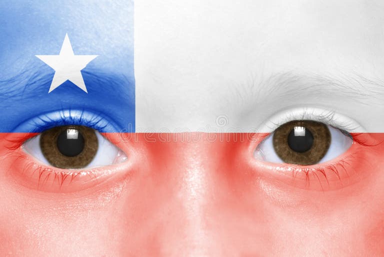 Face with chilean flag stock photo. Image of child, color - 95524092