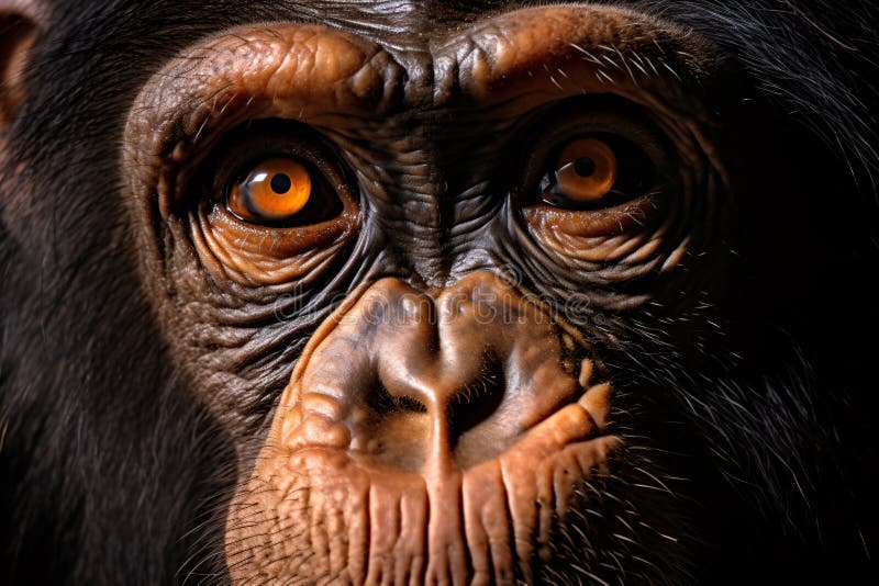 Face of chimpanzee ape stock illustration. Illustration of wildlife ...