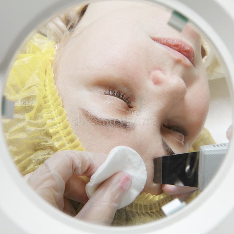 Face cleaning procedure stock image. Image of beautician - 29542201