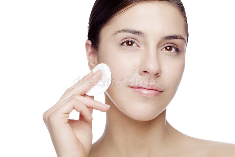 Face cleansing stock image. Image of brown, freshness - 24800499