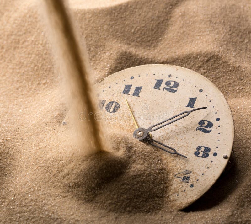 Face of clock in sand stock image. Image of imagery, instrument - 31650463