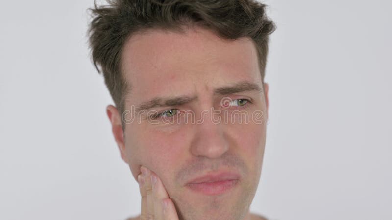 Face Close Up of Young Man with Toothache Stock Image - Image of ...