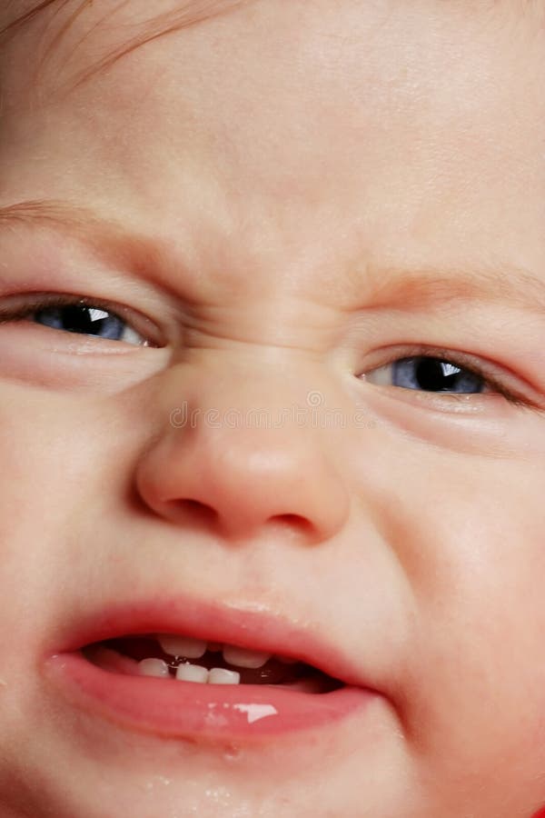 Face Closeup of a Crying Baby Stock Image - Image of unhappy, caucasian ...
