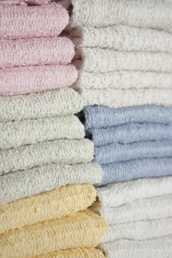 Face Cloths Stacked stock photo. Image of cloth, fold - 1117526