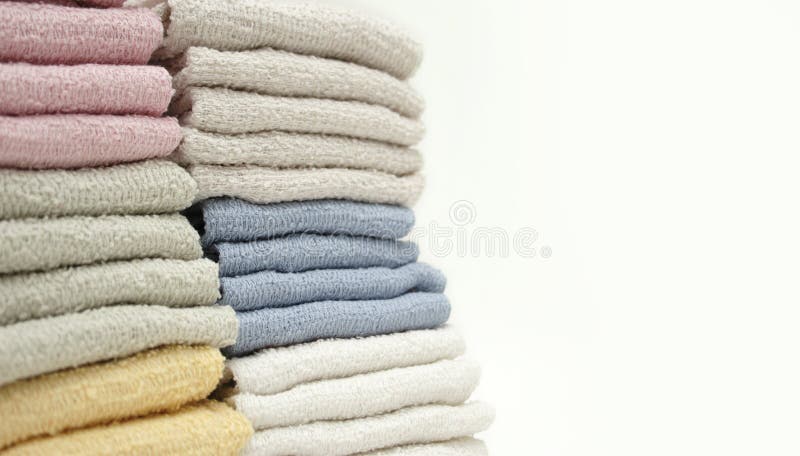 Face Cloths Stacked stock image. Image of yellow, fold - 1183477