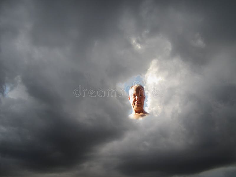 Face in the Clouds stock image. Image of light, mansface - 58776079