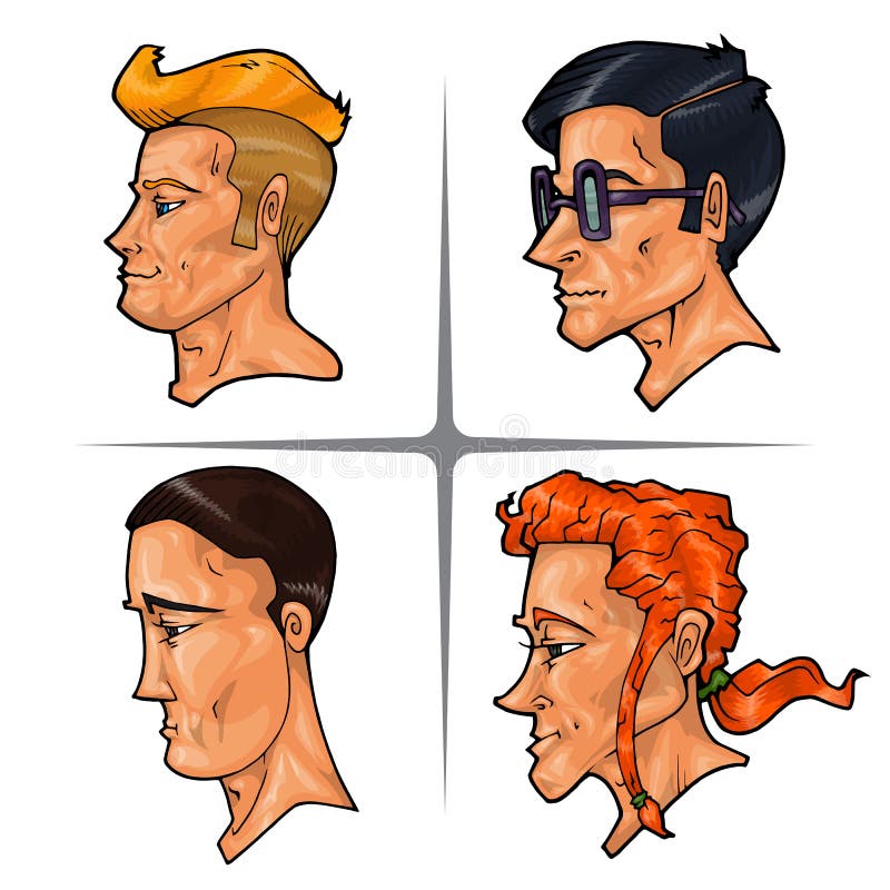 Face color set stock illustration. Illustration of head - 166142160