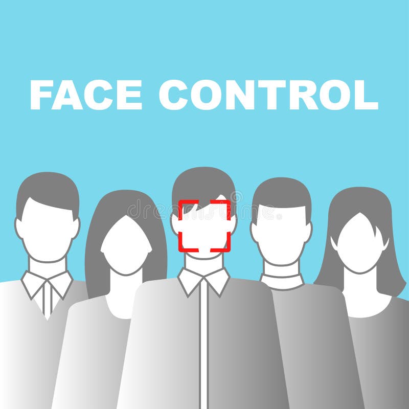 Face Control Icon stock vector. Illustration of banner - 54920717