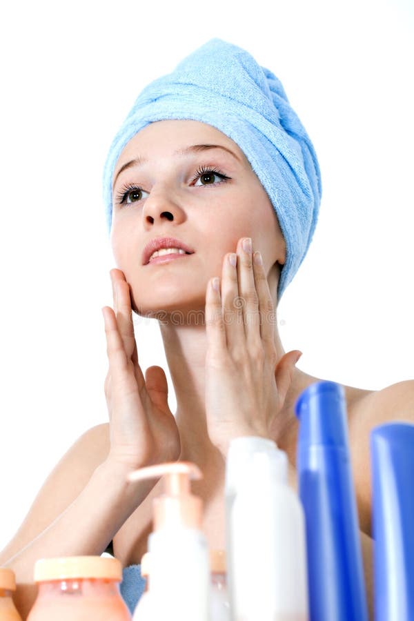 Face cream stock image. Image of girl, cream, beauty - 25047409