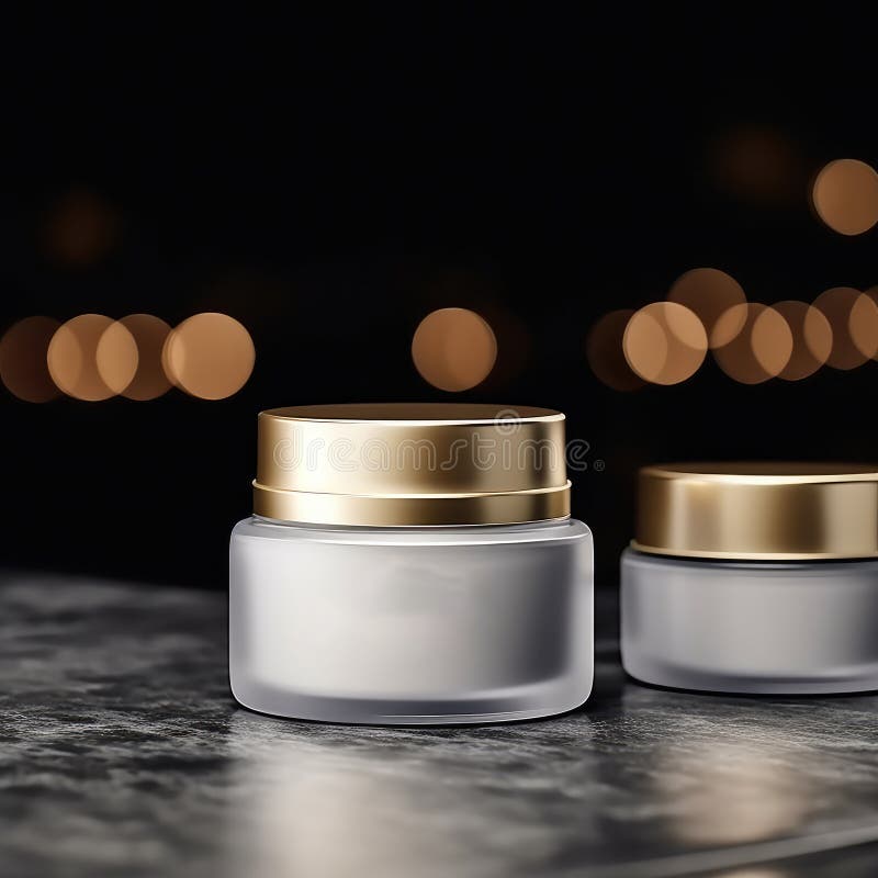 Face Cream Bottle with Blank Front, Realistic on a Mockup Template in a ...